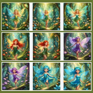 Whimsical Fairy Fantasy Clipart Bundle | Cute Fairy Images in SVG and ...