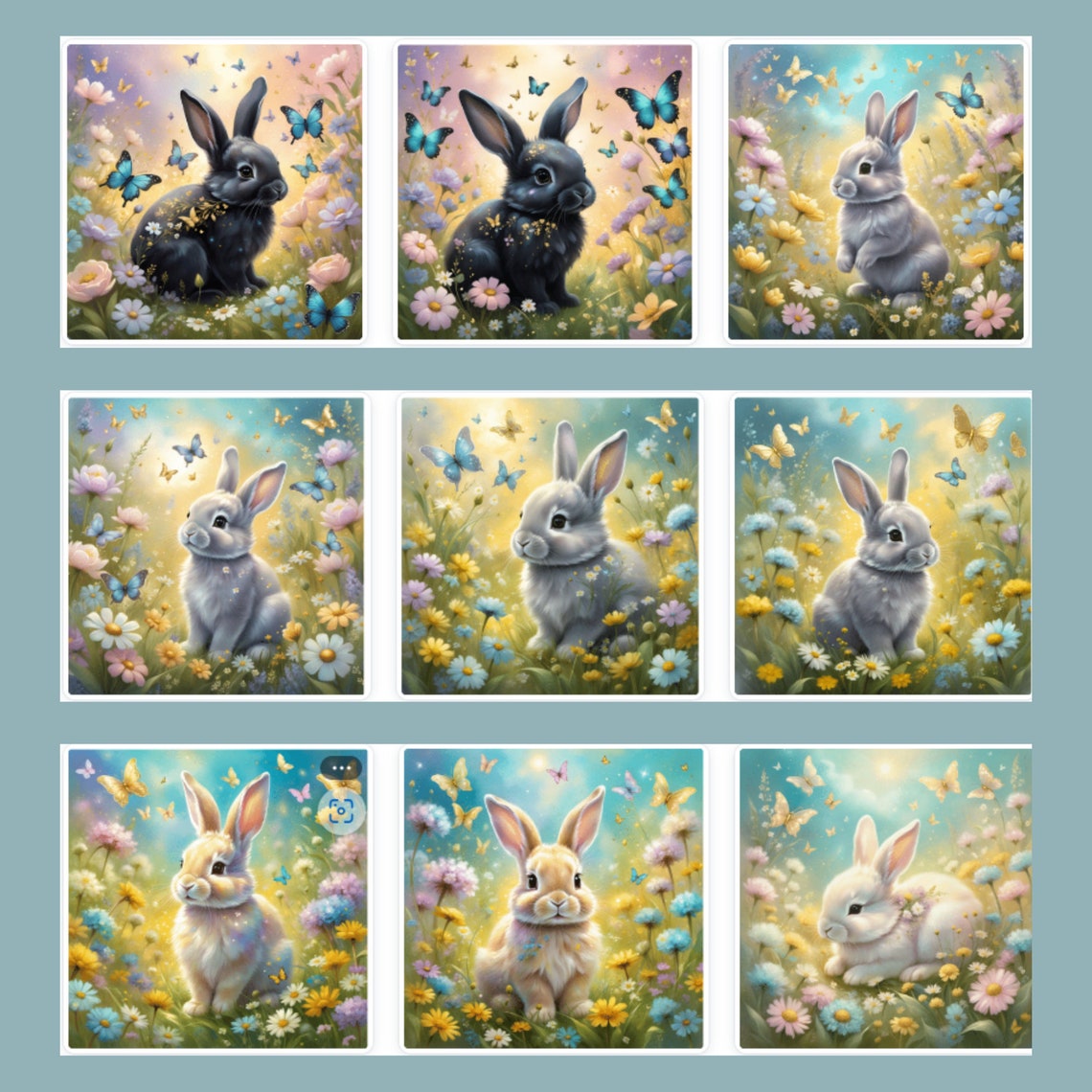 Spring Bunny Clipart Bundle SVG Images for Commercial Use Digital ...