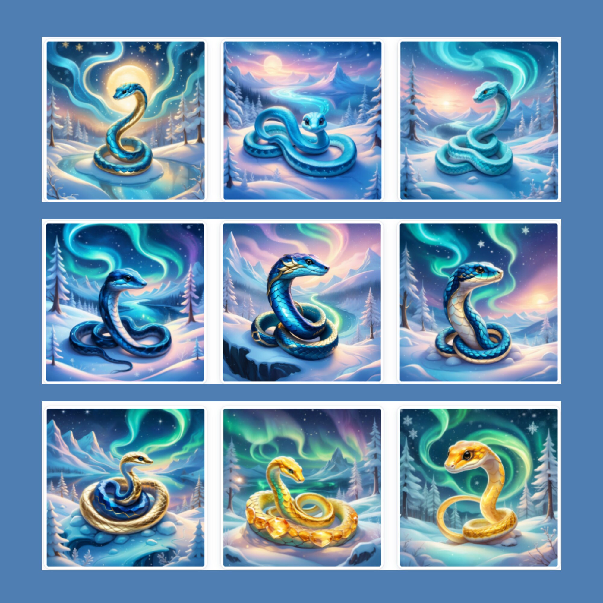 Winter Snake Clipart Bundle SVG Files for Free Commercial Use Digital ...