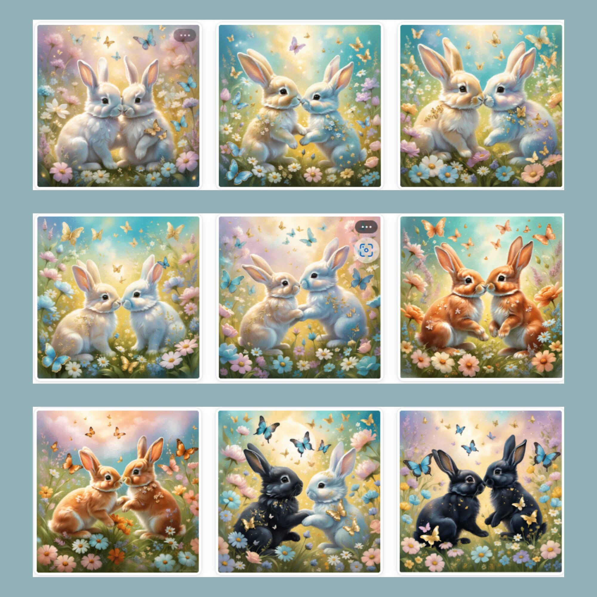 Spring Bunny Clipart Bundle SVG Images for Commercial Use Digital ...