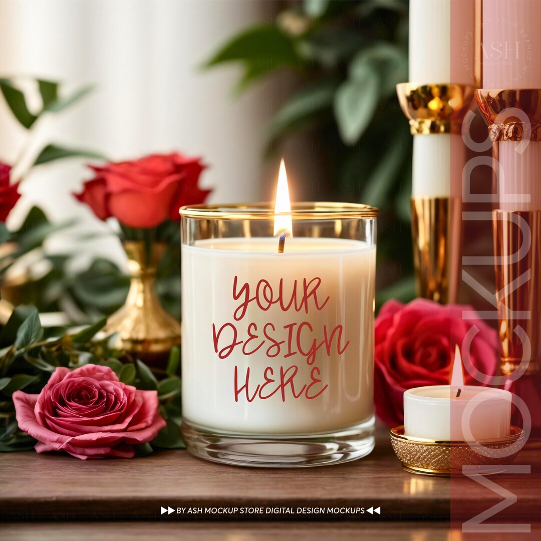 Candle Mockup Clear Candle Jar Mockup Candle Fall Mockup Bundle Print ...