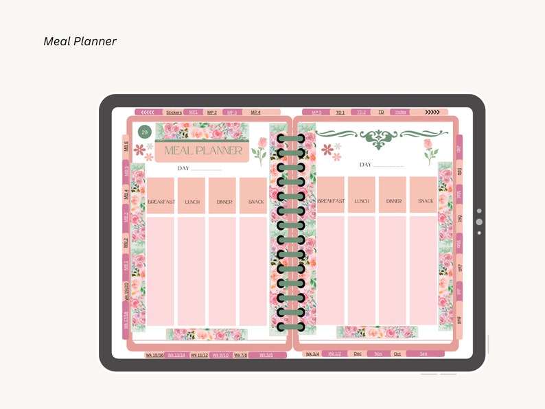 2024 Digital Planner, Digital Organizer With Hyperlink Tabs, Undated ...