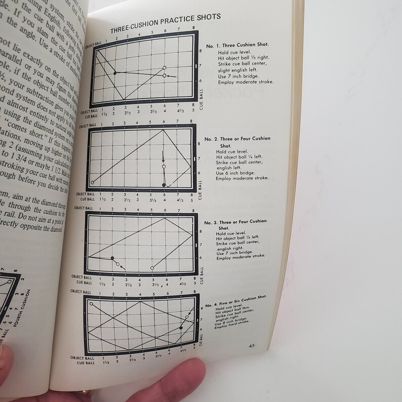 Libro de reglas de juegos de billar vintage de Billiard Congress of ...
