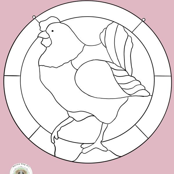Chicken Stained Glass - Etsy