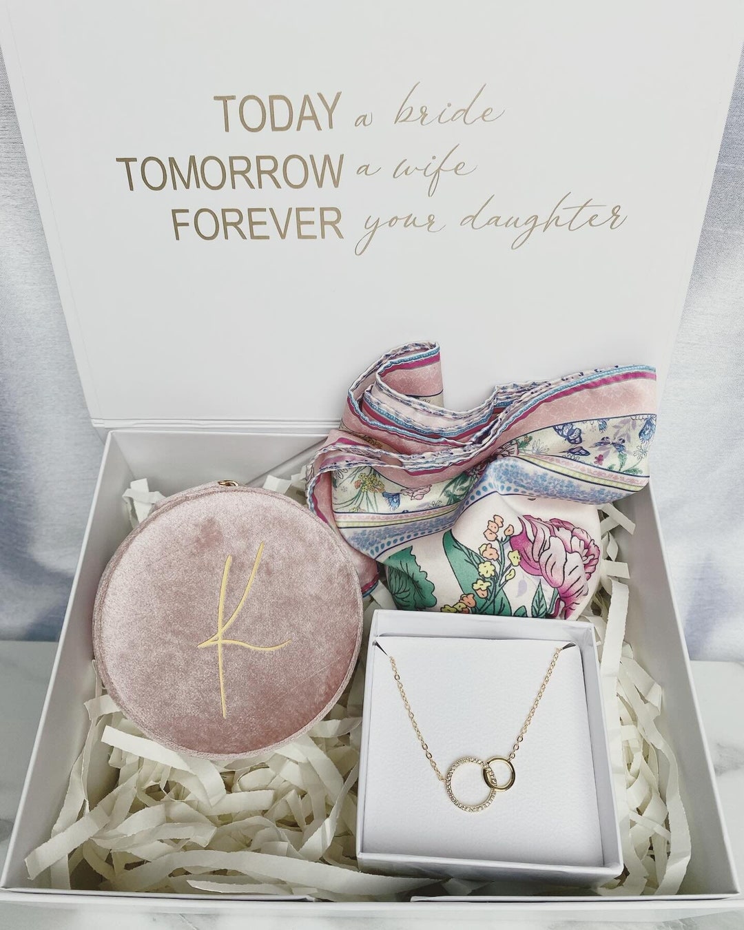 Mother of the Bride Box Mother of the Groom Box Blush Pink With Floral ...