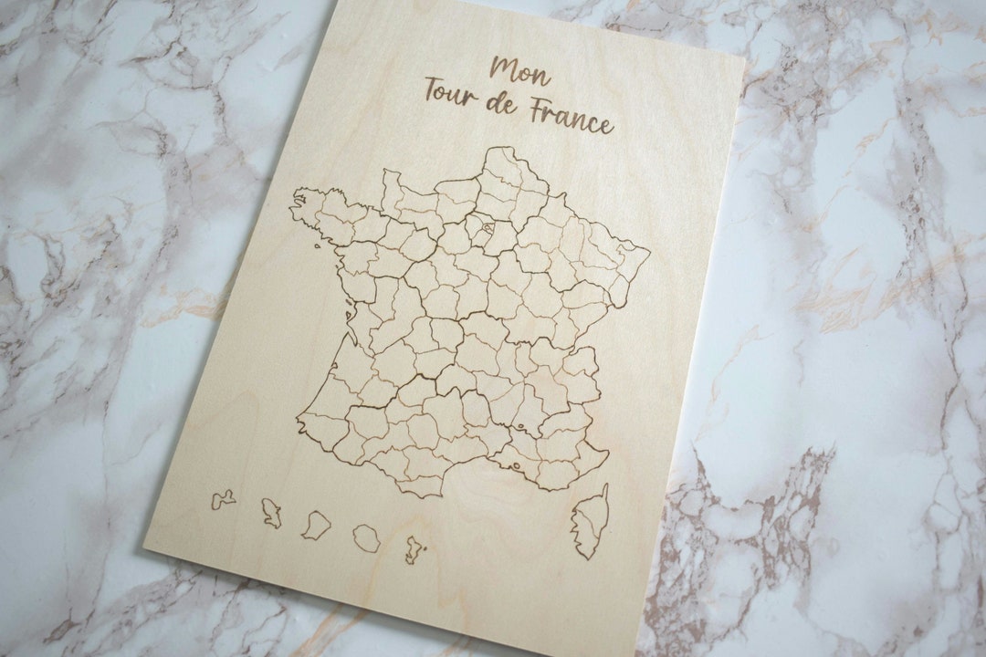 Map of France to Fill in With Pyrography - Etsy