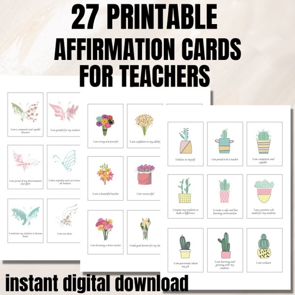 Teacher Affirmation Printable - Etsy