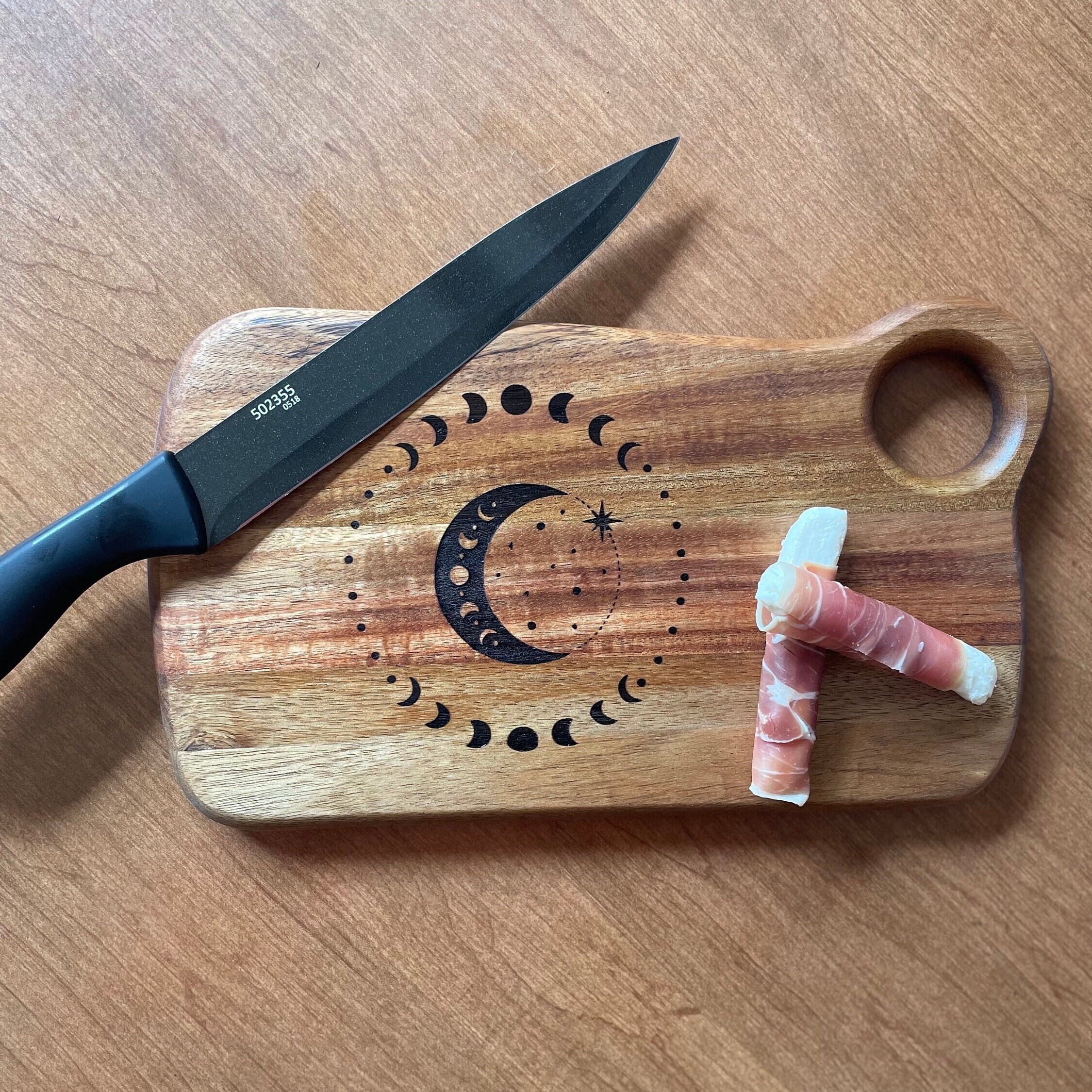 Handcrafted Moon Phase Twilight Cutting and Charcuterie Board - Etsy