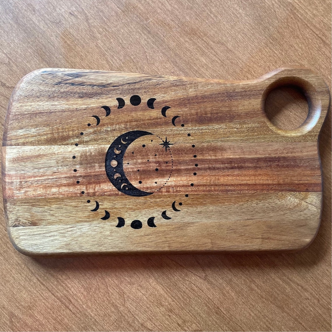 Handcrafted Moon Phase Twilight Cutting and Charcuterie Board - Etsy