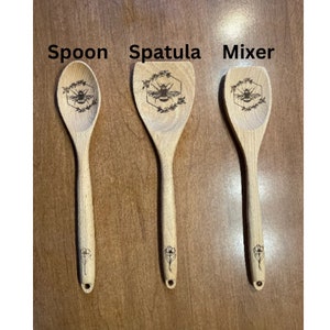 Bumble Bee Beechwood Engraved Kitchen Utensils - Etsy