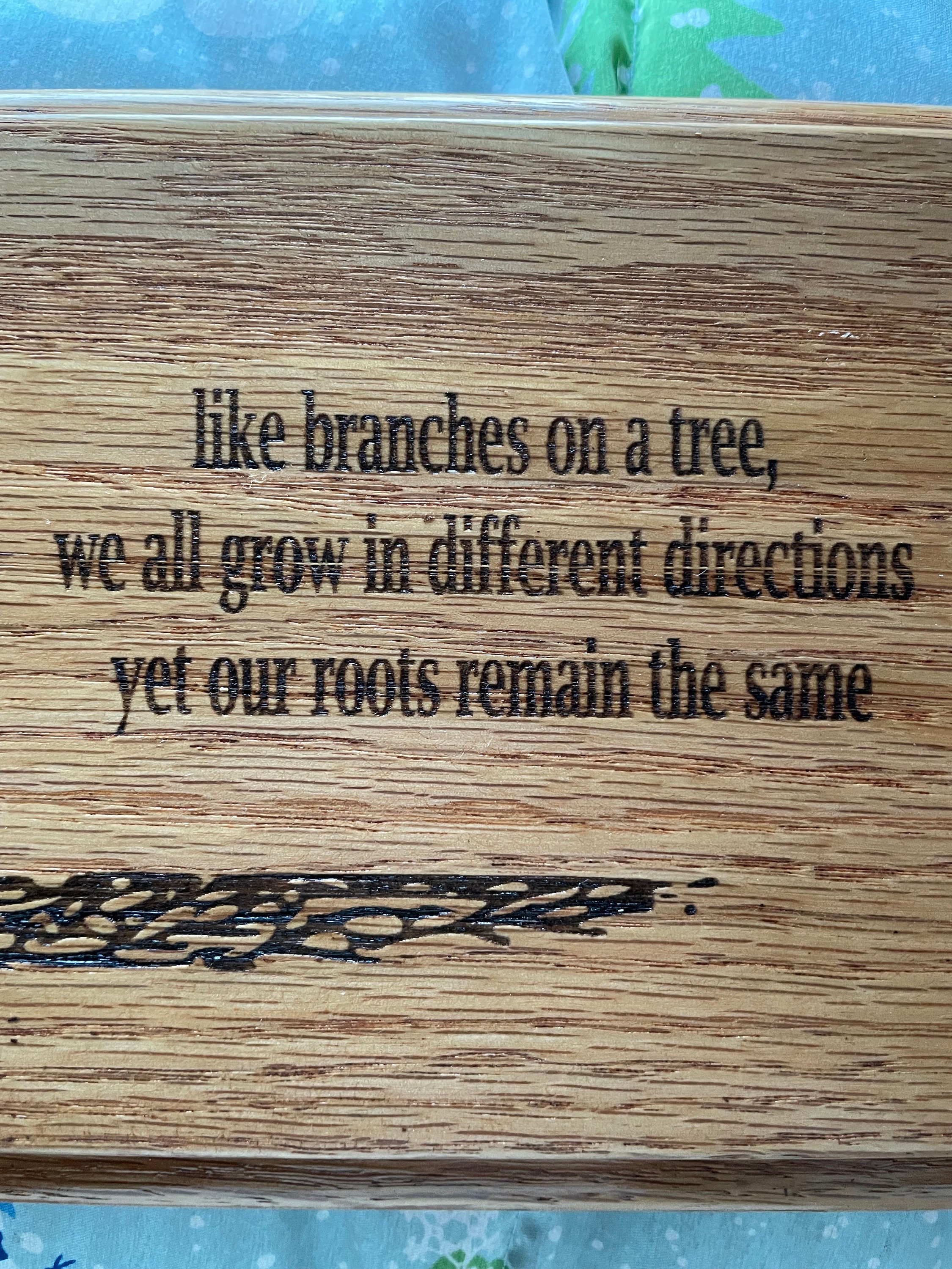Family Tree Oak Wooden Burned Wall Art - Etsy