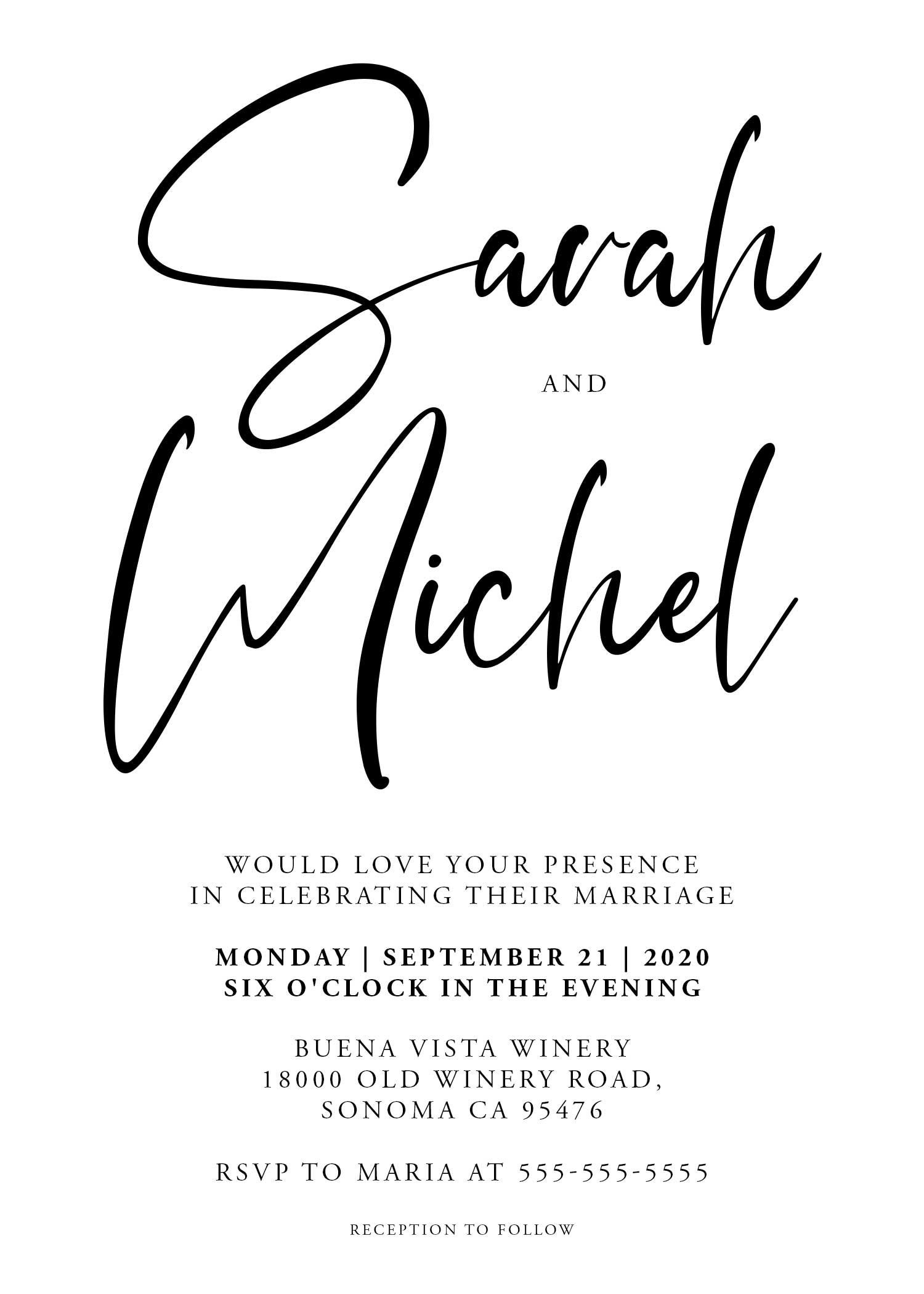 Digital Modern Wedding Invitation Evite Custom Invitation Template ...