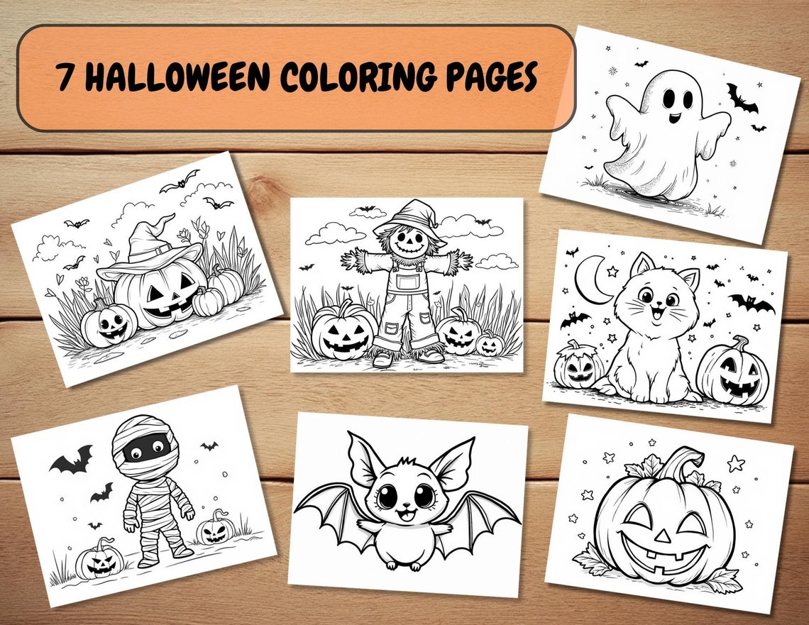 Halloween Printable Coloring Pages, Kids Halloween Printable Coloring ...