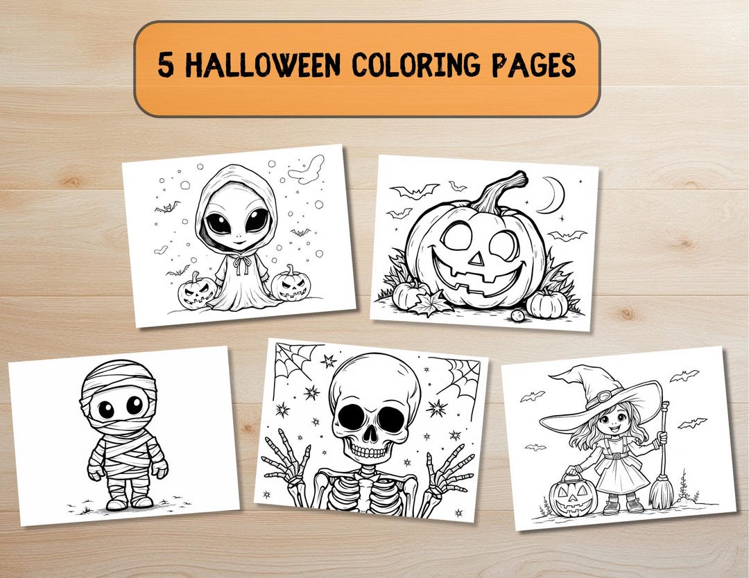Halloween Printable Coloring Pages, Kids Halloween Printable Coloring ...