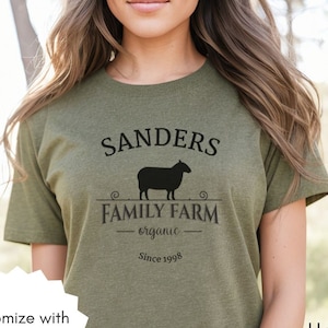 Custom Family Farm Tee Local Sheep Farmer Tshirt Personalized Farm Tee ...