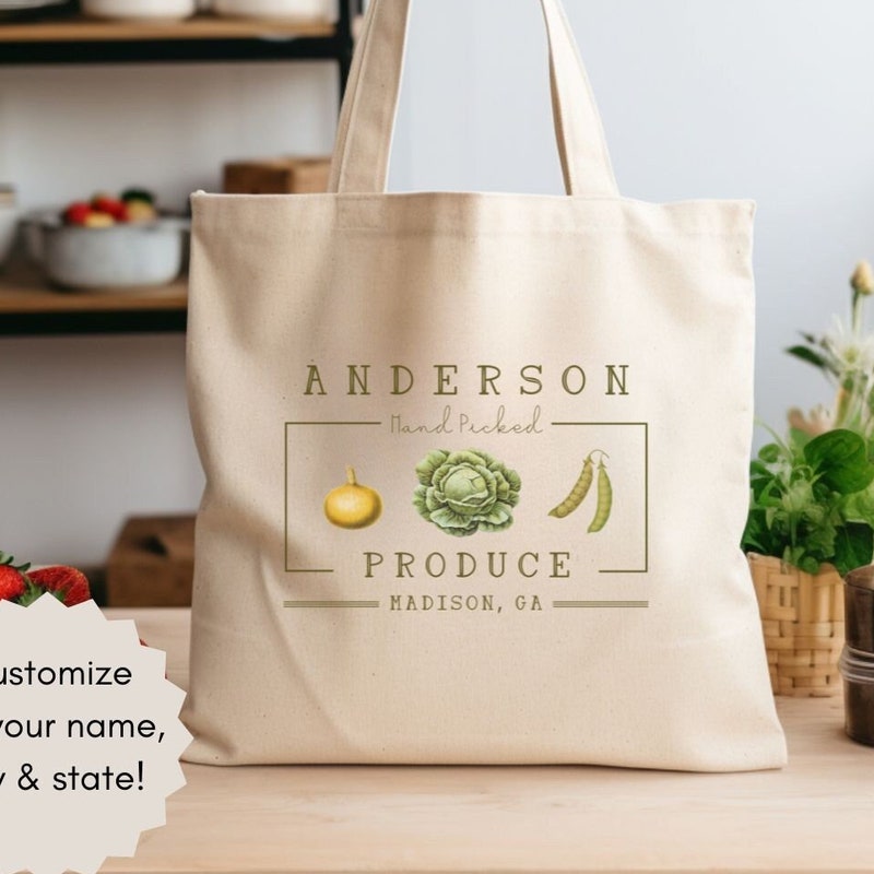 Vegetable Tote Bag - Etsy