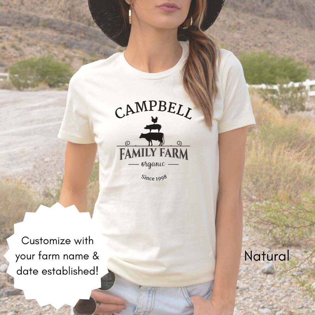 Custom Family Farm Tee Local Cow Pig Chicken Farmer Tshirt Personalized ...