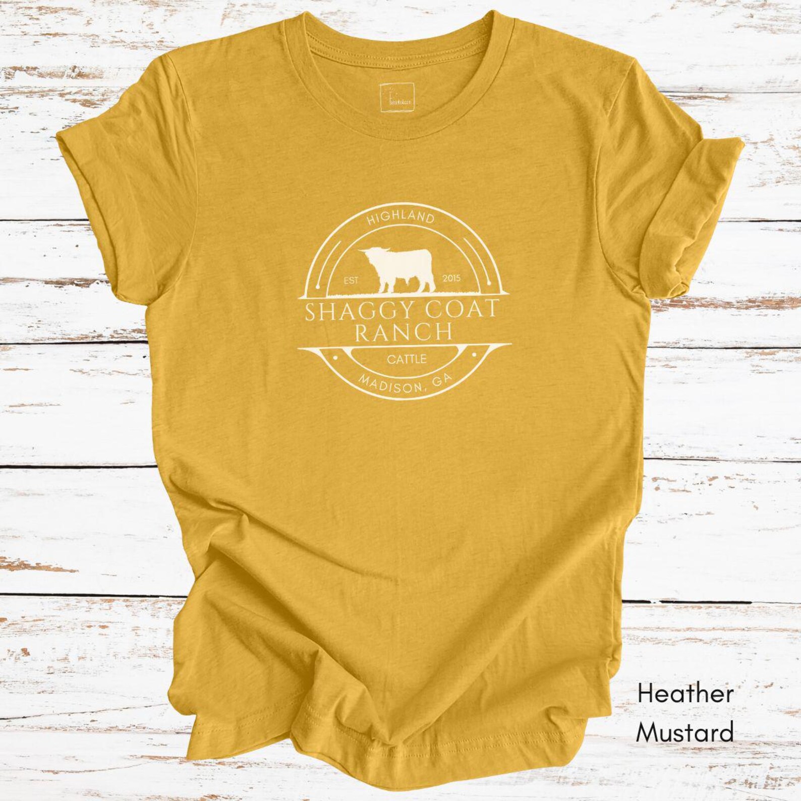 Custom Highland Cattle Farm Tee, Local Cattle Breeder T-shirt ...