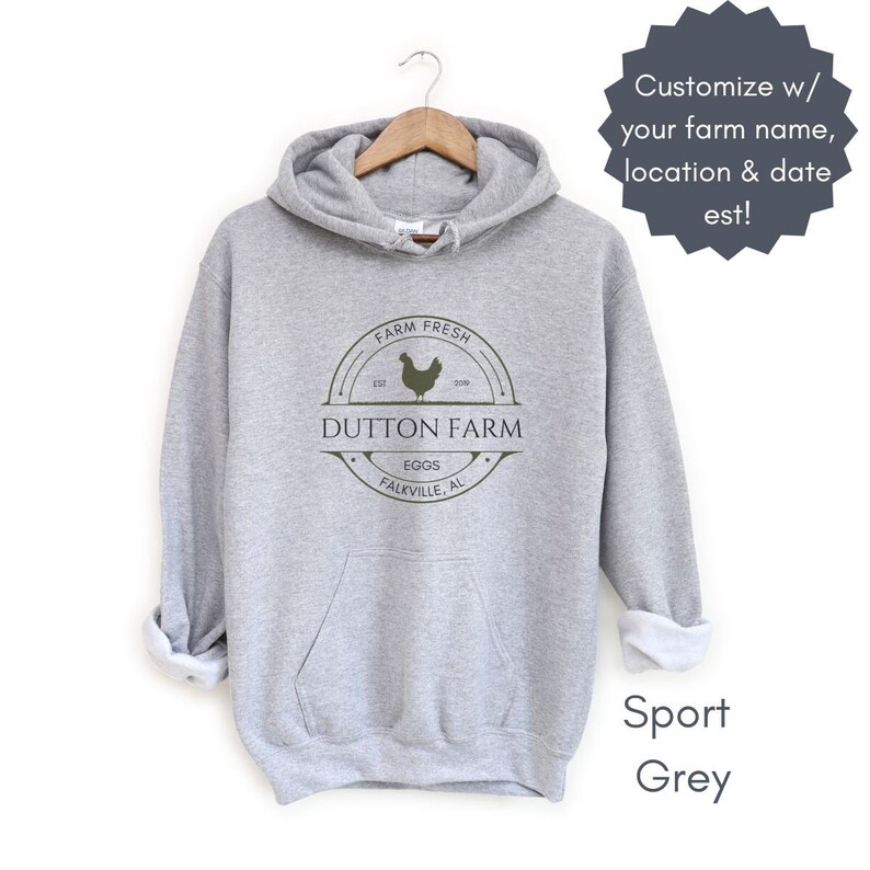 Custom Egg Farm Hooded Sweatshirt Local Egg Dealer Shirt Personalized ...