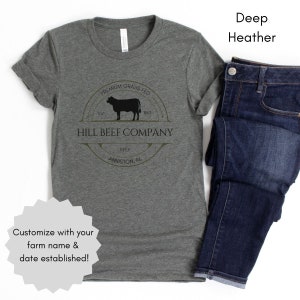 Custom Cattle Beef Farm Tee Local Dealer T-shirt Heifer Version ...
