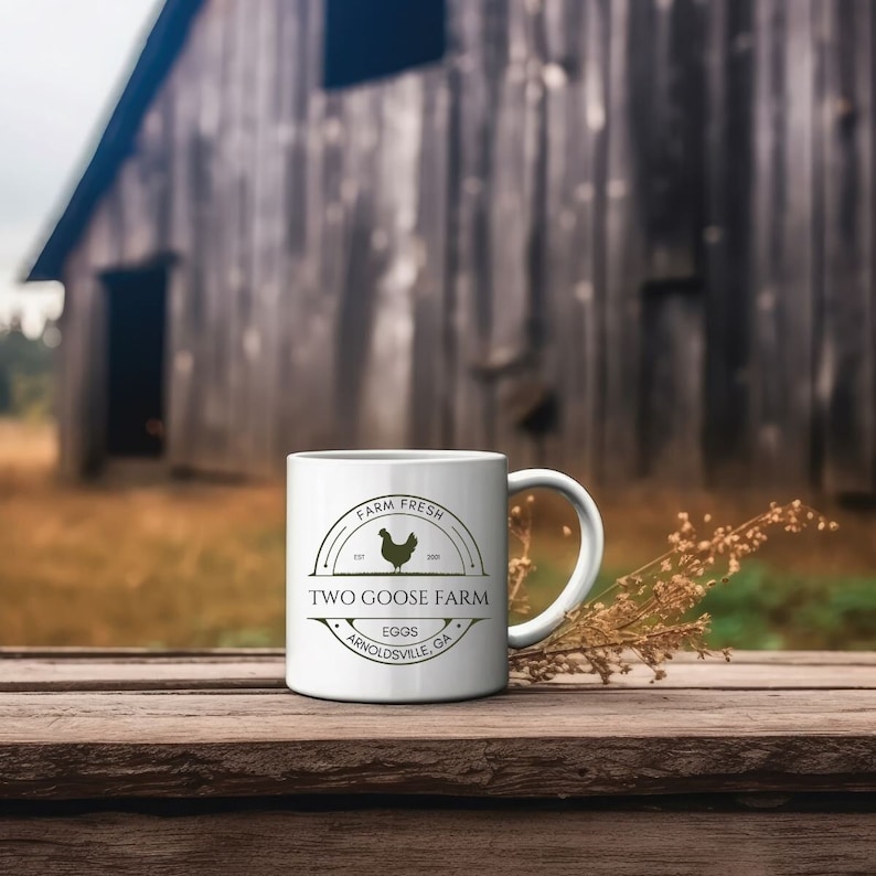 Personalized Egg Farm Ceramic Mug 11 or 15oz - Gift for Chicken Lovers ...