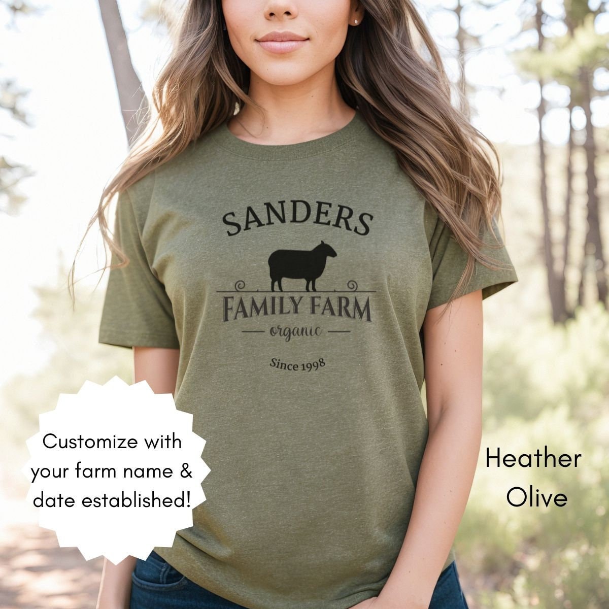 Custom Family Farm Tee Local Sheep Farmer Tshirt Personalized Farm Tee ...