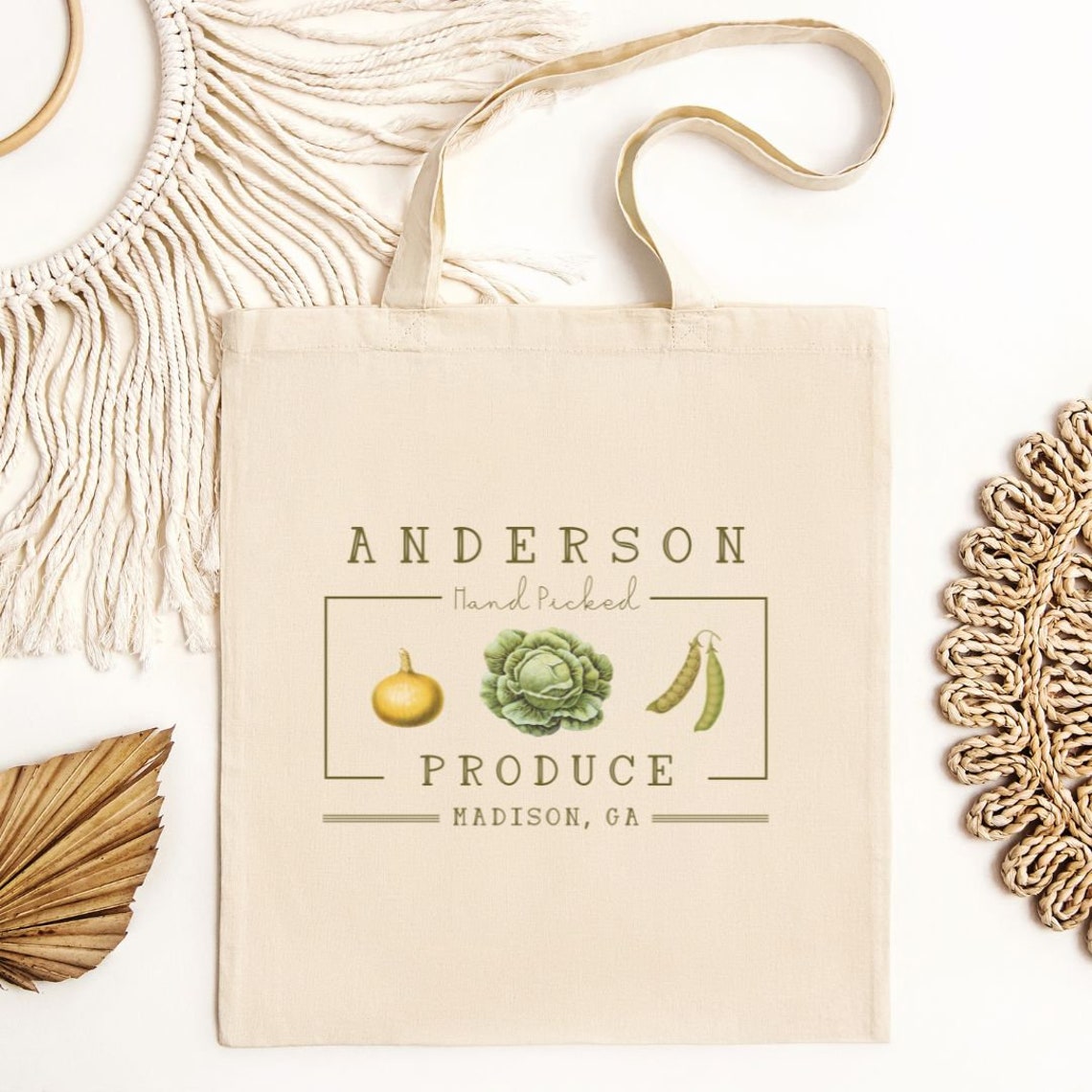 Custom Farm Canvas Tote Bag: Personalized Farmer's Market Bag - Etsy