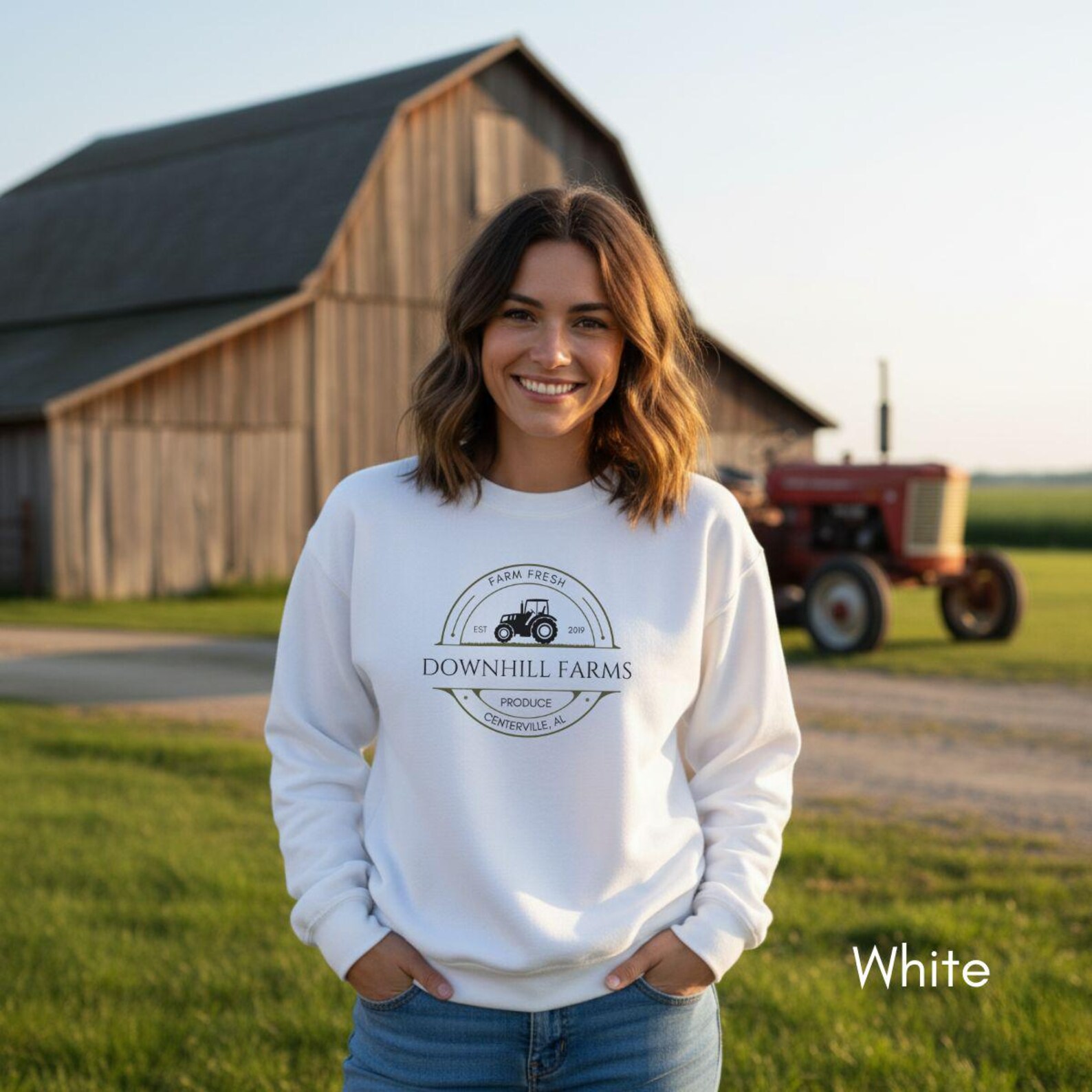 Custom Farm Sweatshirt Local Farmer Produce Dealer Personalized Farmer ...