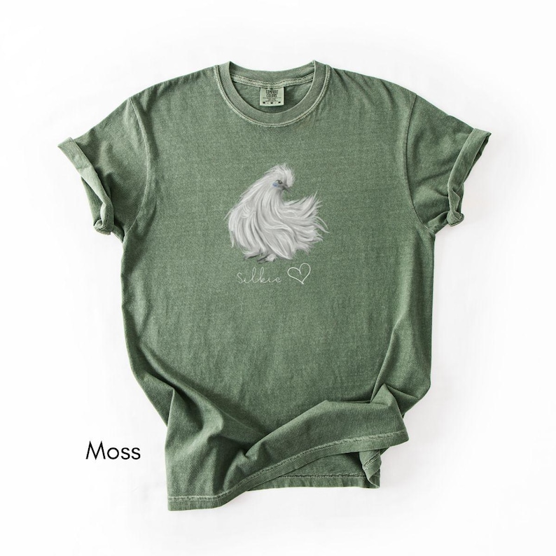 Silkie Love - Unisex Garment-dyed Silkie Chicken Tshirt, Chicken Lover ...