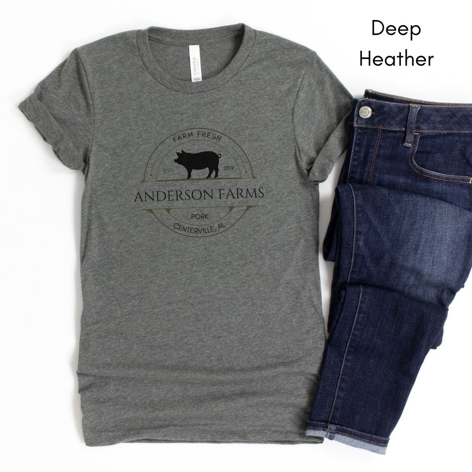 Custom Pig Farm Tee Local Pork Dealer T-shirt | Personalized Farm Tee ...