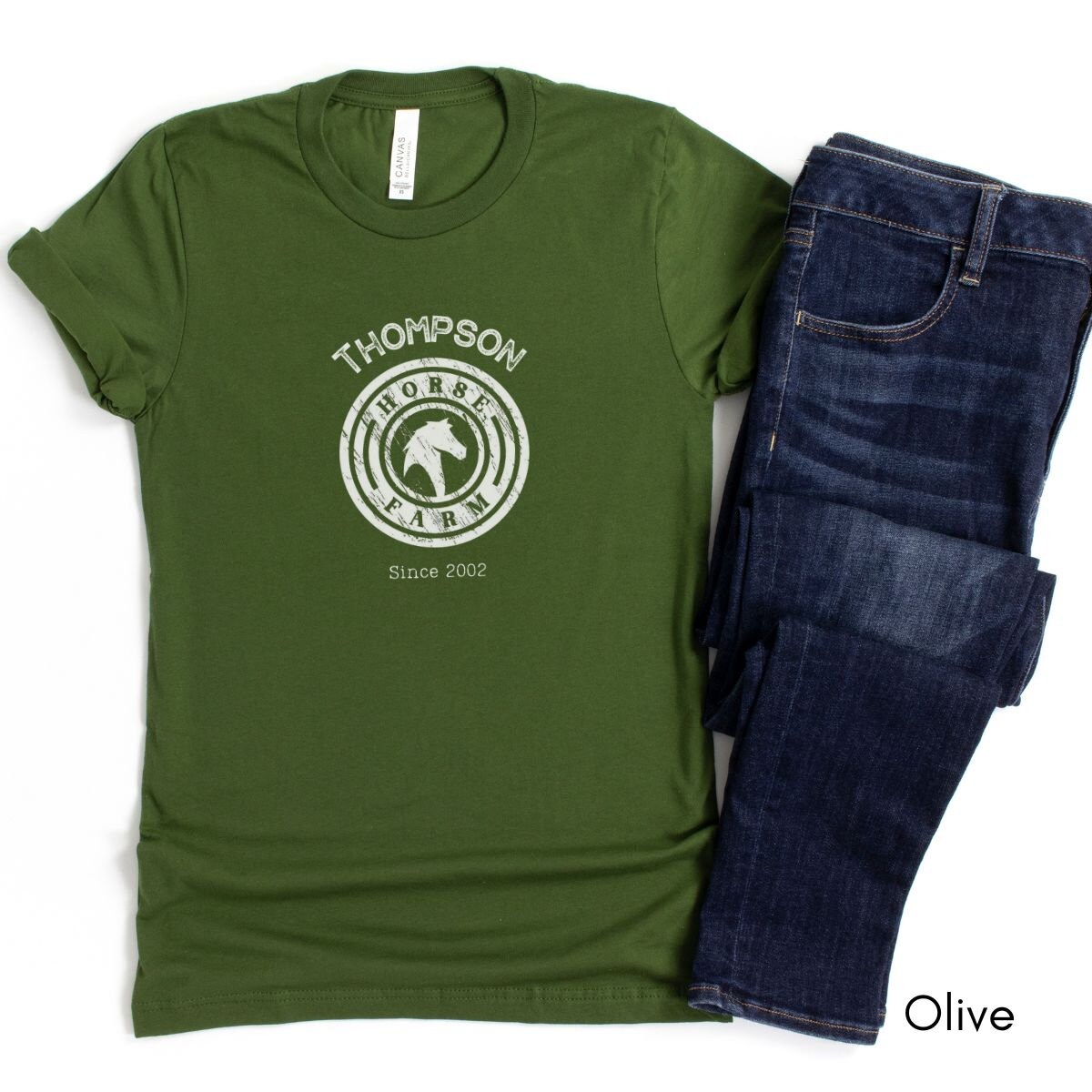 Custom Horse Farm Tee T-shirt Personalized Equestrian Farm Tee Gifts ...