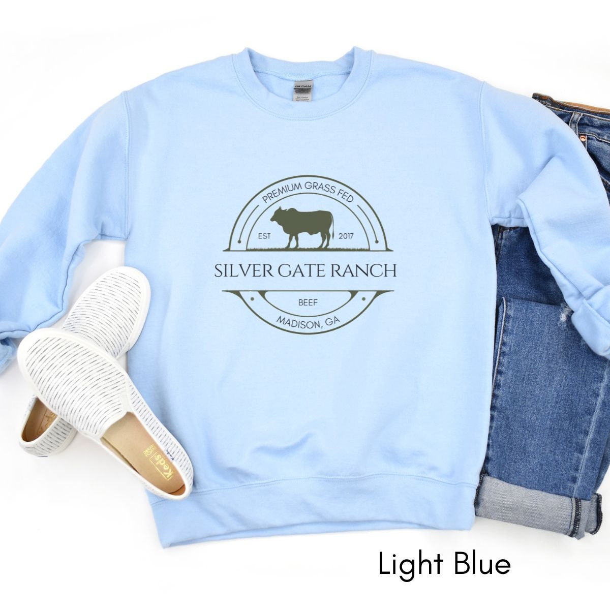 Custom Cattle Farm Sweatshirt Local Beef/cattle Farmer Shirt ...