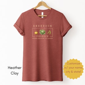 Custom Farm Tee Local Produce Dealer T-shirt Personalized Vegetable ...