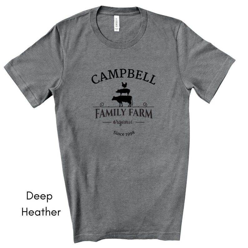 Custom Family Farm Tee Local Cow Pig Chicken Farmer Tshirt - Etsy