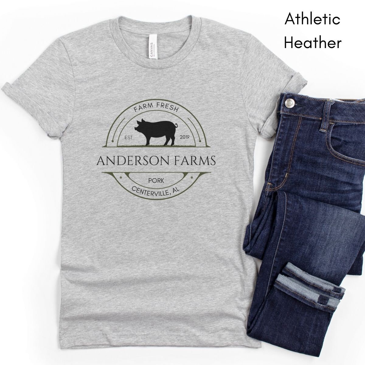 Custom Pig Farm Tee Local Pork Dealer T-shirt | Personalized Farm Tee ...