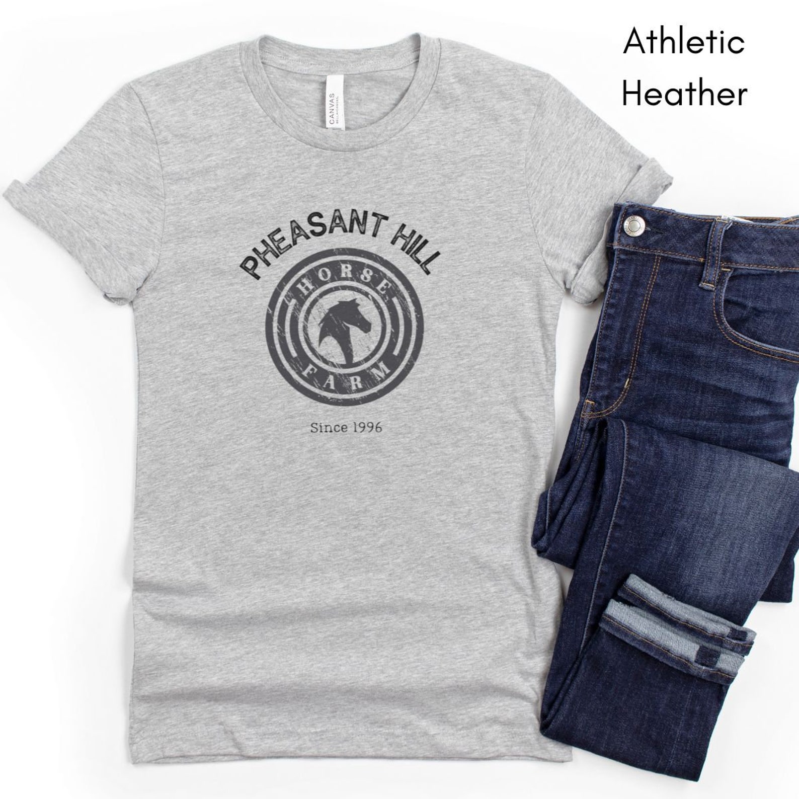 Custom Horse Farm Tee T-shirt Personalized Equestrian Farm Tee Gifts ...