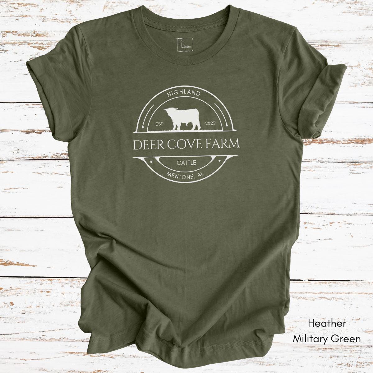Custom Highland Cattle Farm Tee, Local Cattle Breeder T-shirt ...