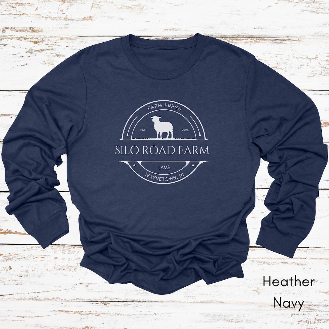 Custom Sheep Lamb Farm Long Sleeve Unisex T-shirt - Personalized Farm ...