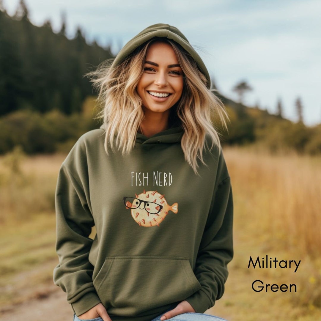 Fish Nerd Puffer Fish Hoodie - Aquarium Lover Sweatshirt - Etsy