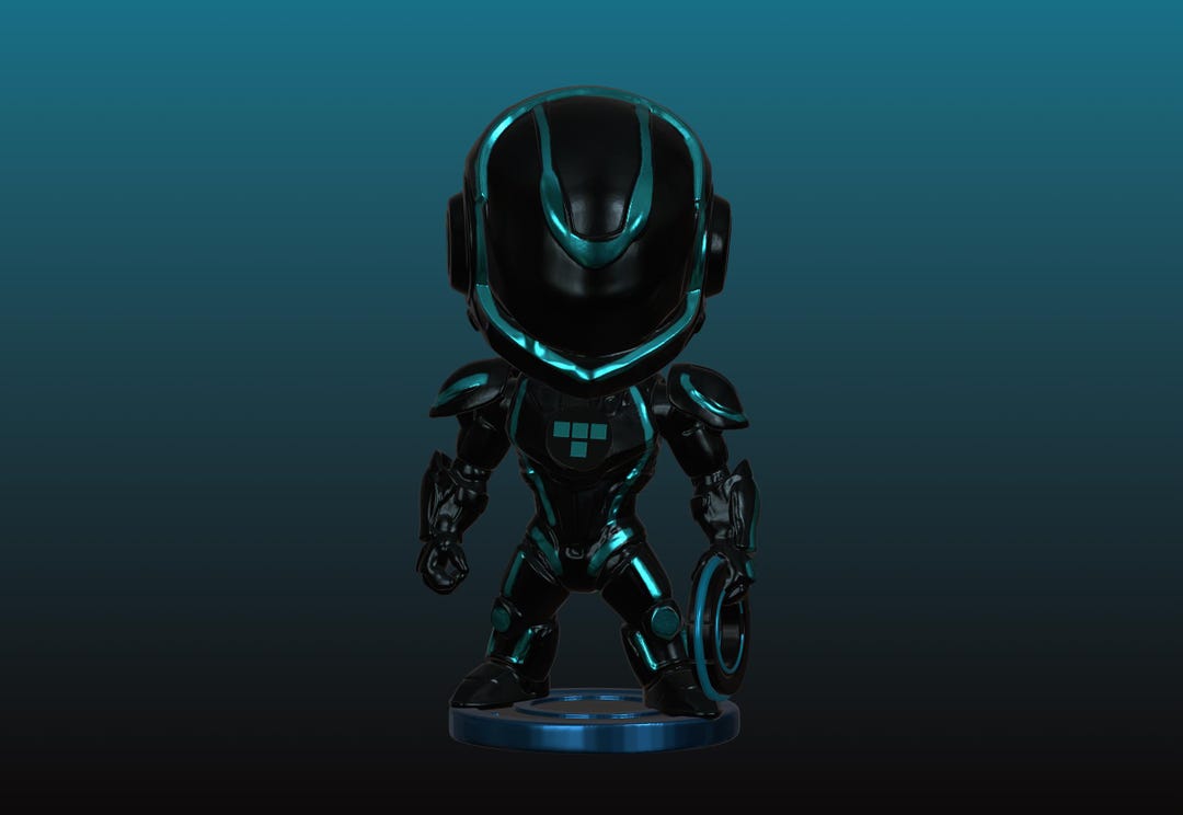 Grid Avatar Warrior Chibi | 3D Model | Figures - Etsy