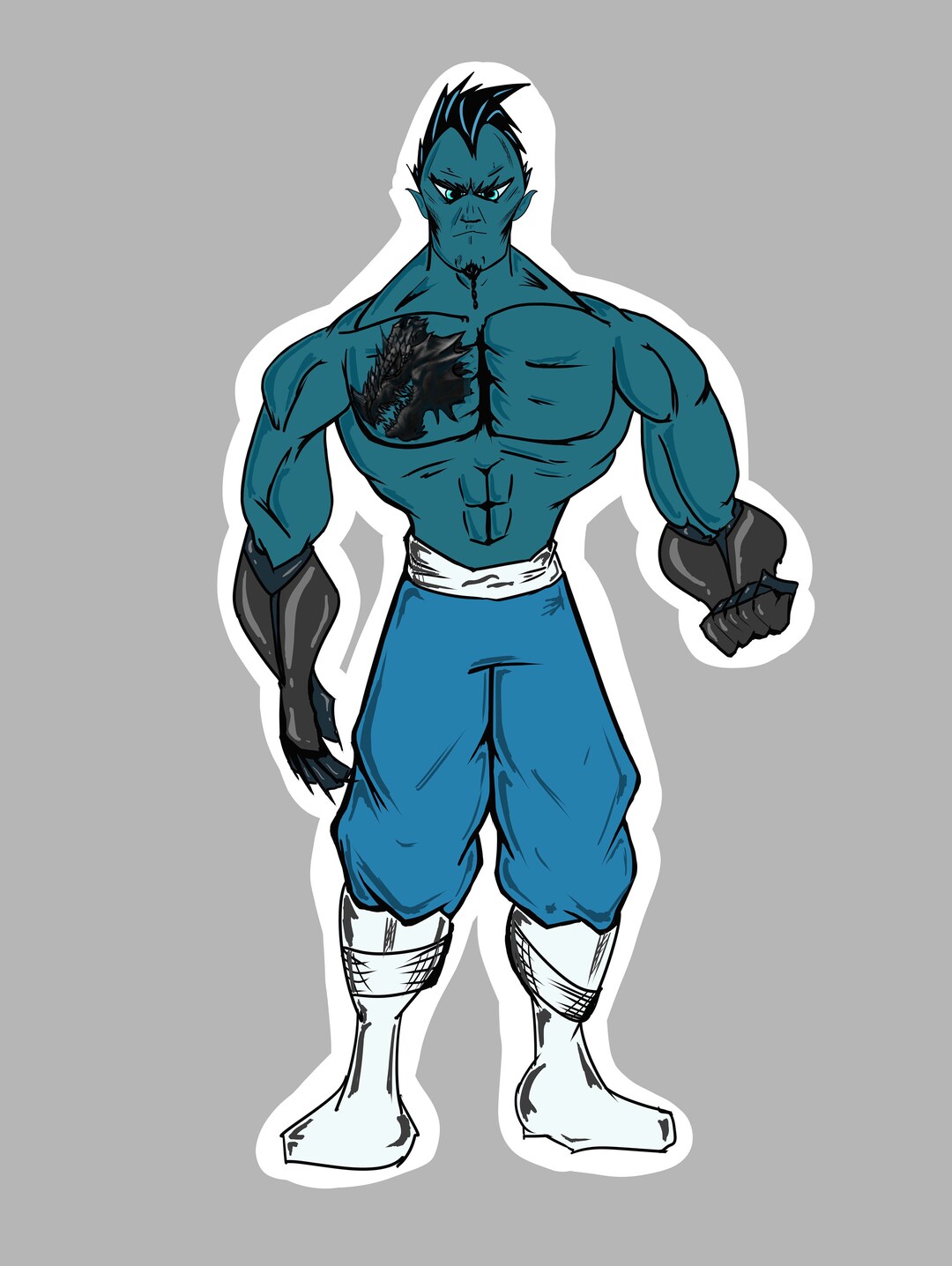 Knights of the Dragon Blue Demon | Stickers | Decals | Diecut - Etsy