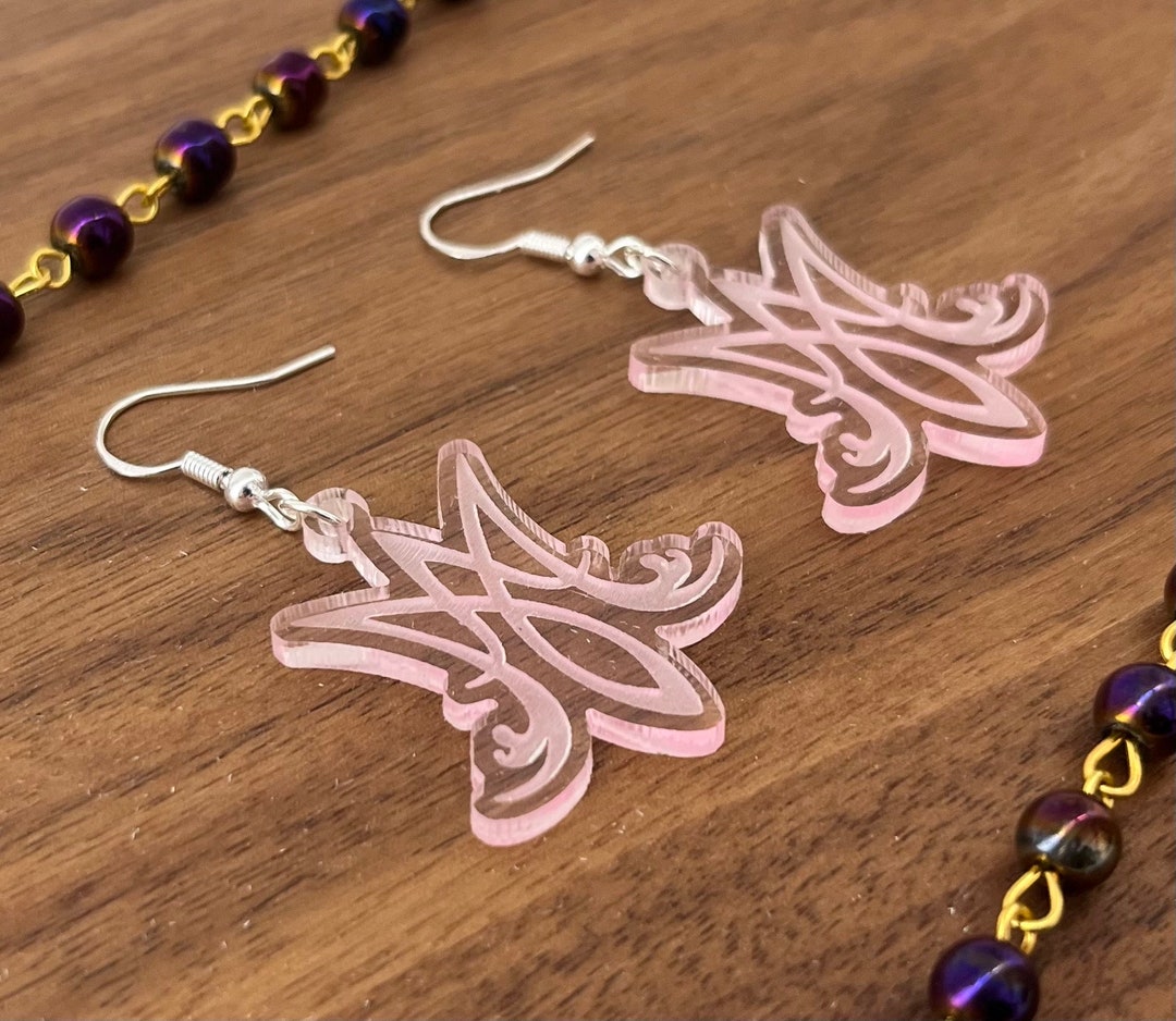 Ave Maria Monogram Virgin Mary Drop-down Dangle Laser Cut Acrylic ...