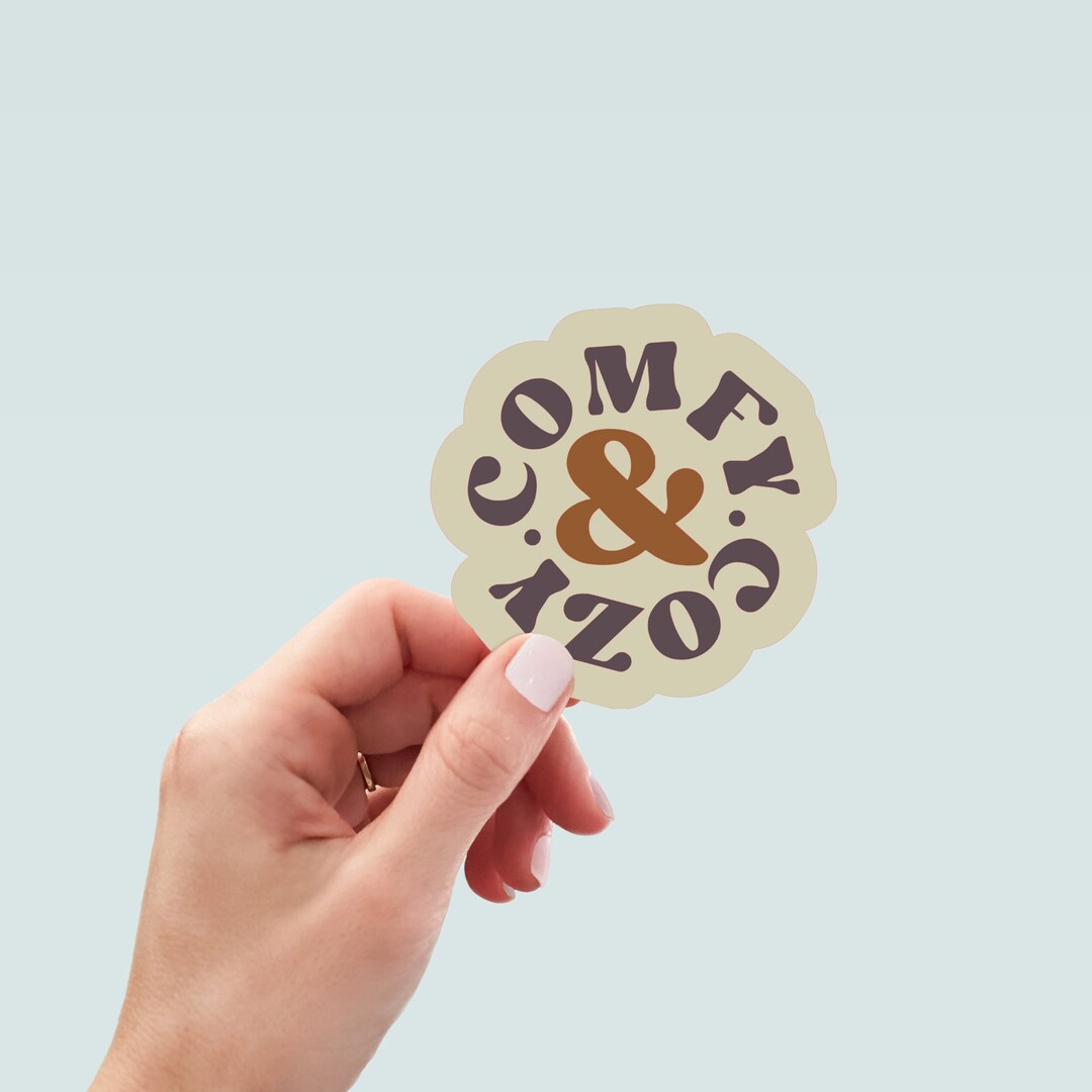 Fall-inspired Comfy & Cozy Water Resistant Vinyl Sticker Decorate Your ...