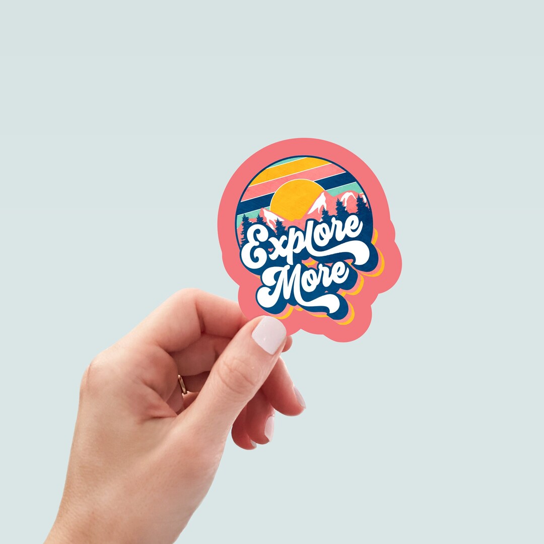 Explore More Water Resistant Vinyl Sticker, Outdoor Stickers, Adventure ...
