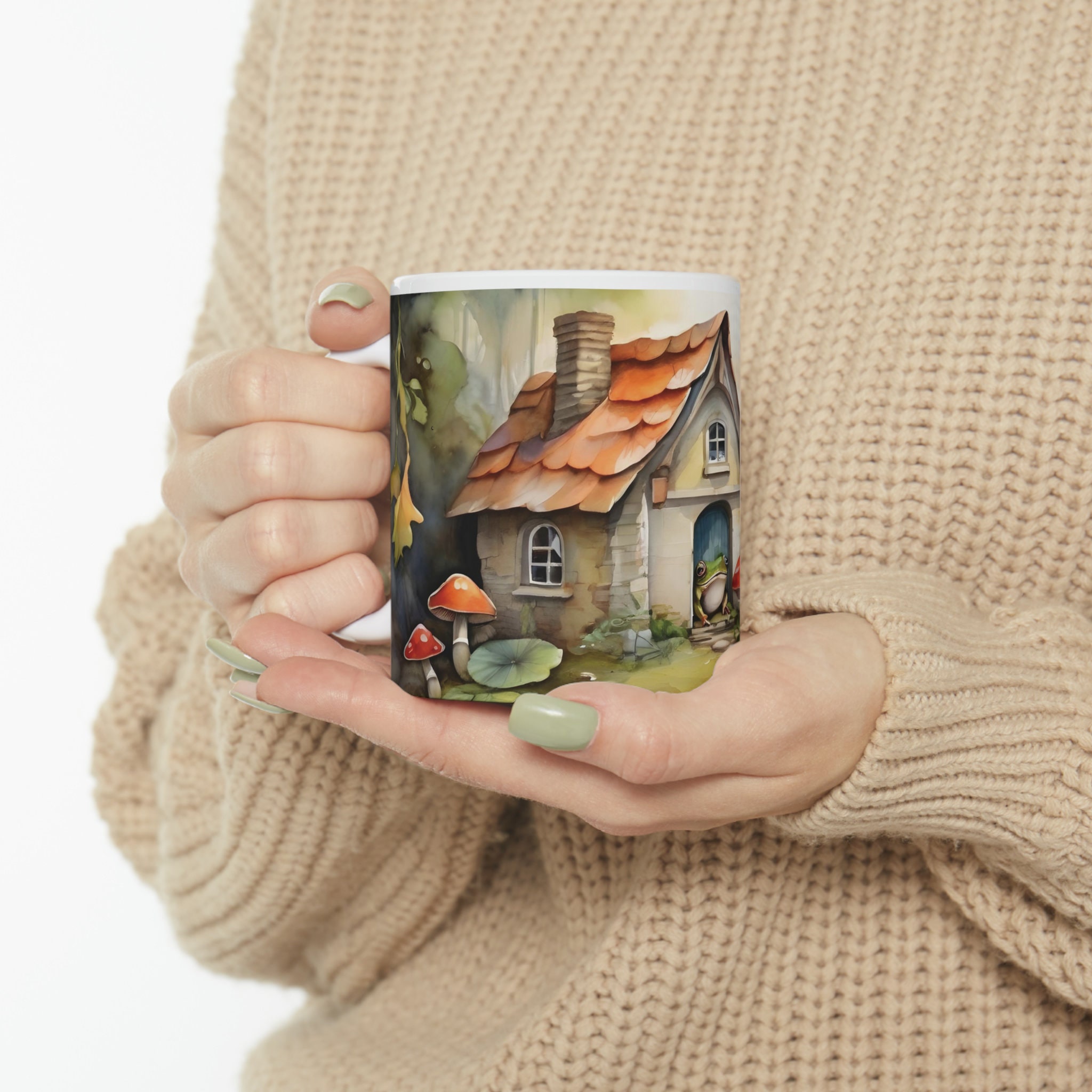 Frog Cottage Core Mug Coffee Ceramic Mug Frog Mushroom Mug Cottage Core ...