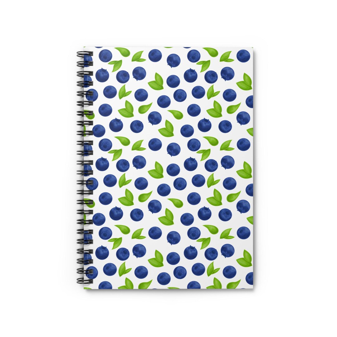 Blueberry Floral Spiral Notebook - Perfect for Journaling, School ...
