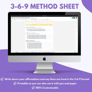 Ultimate Manifestation Spreadsheet Template for Google Sheets, Law of ...