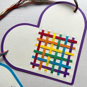 Valentine's Garland | Weaved Rainbow Paper Garland | Paper Anniversary ...