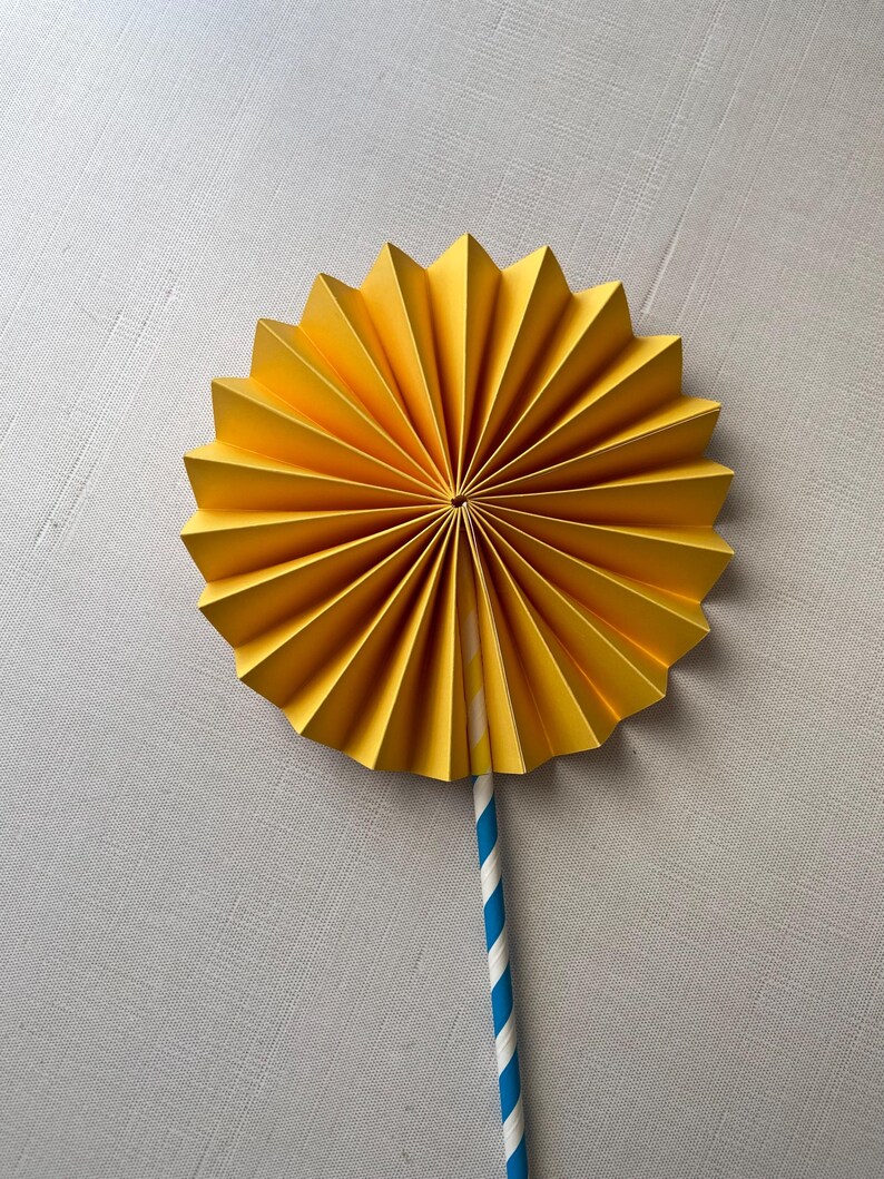 Set of 3 Fan Pinwheels Pinwheel Rosettes Carnival Pinwheels Pleated ...
