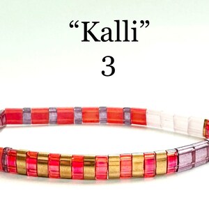 Kalli | Tila Stack Bracelets | BOHO Glass Tile Stretchy Bracelet ...